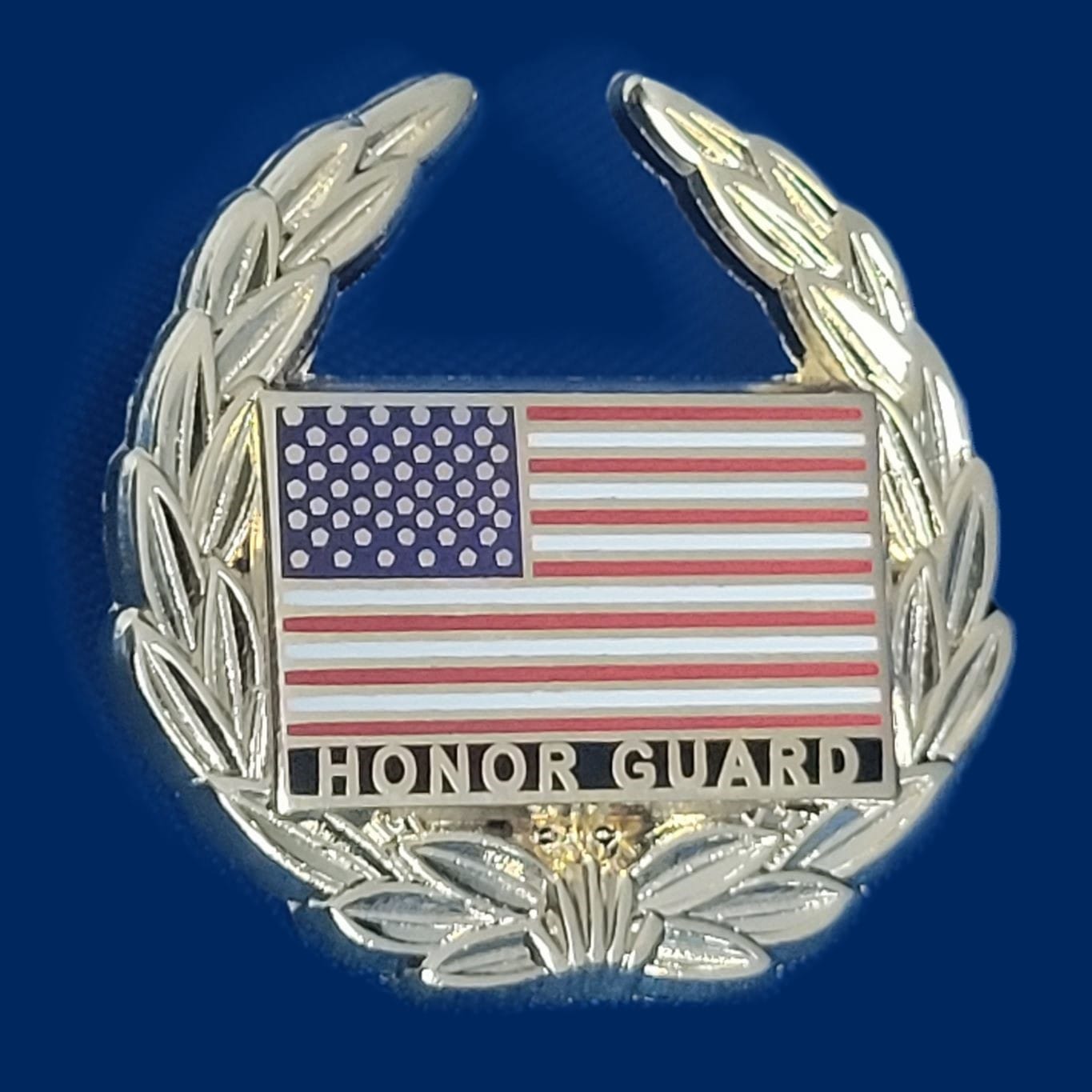 Flag Leaf Honor Guard Pin: 1" Size, 10K Gold Plated, Item #130 ...