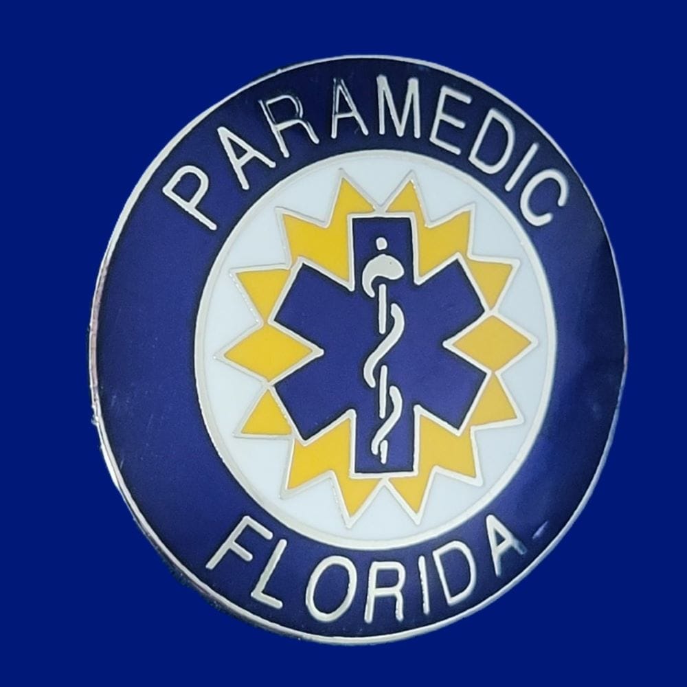 Florida Paramedic Pin: 1" Size, Item #35 - PinHeadquarters.com