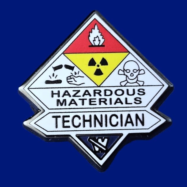Hazardous Materials Technician Pin: 1-1/8" Size, Black-Nickel Plated ...