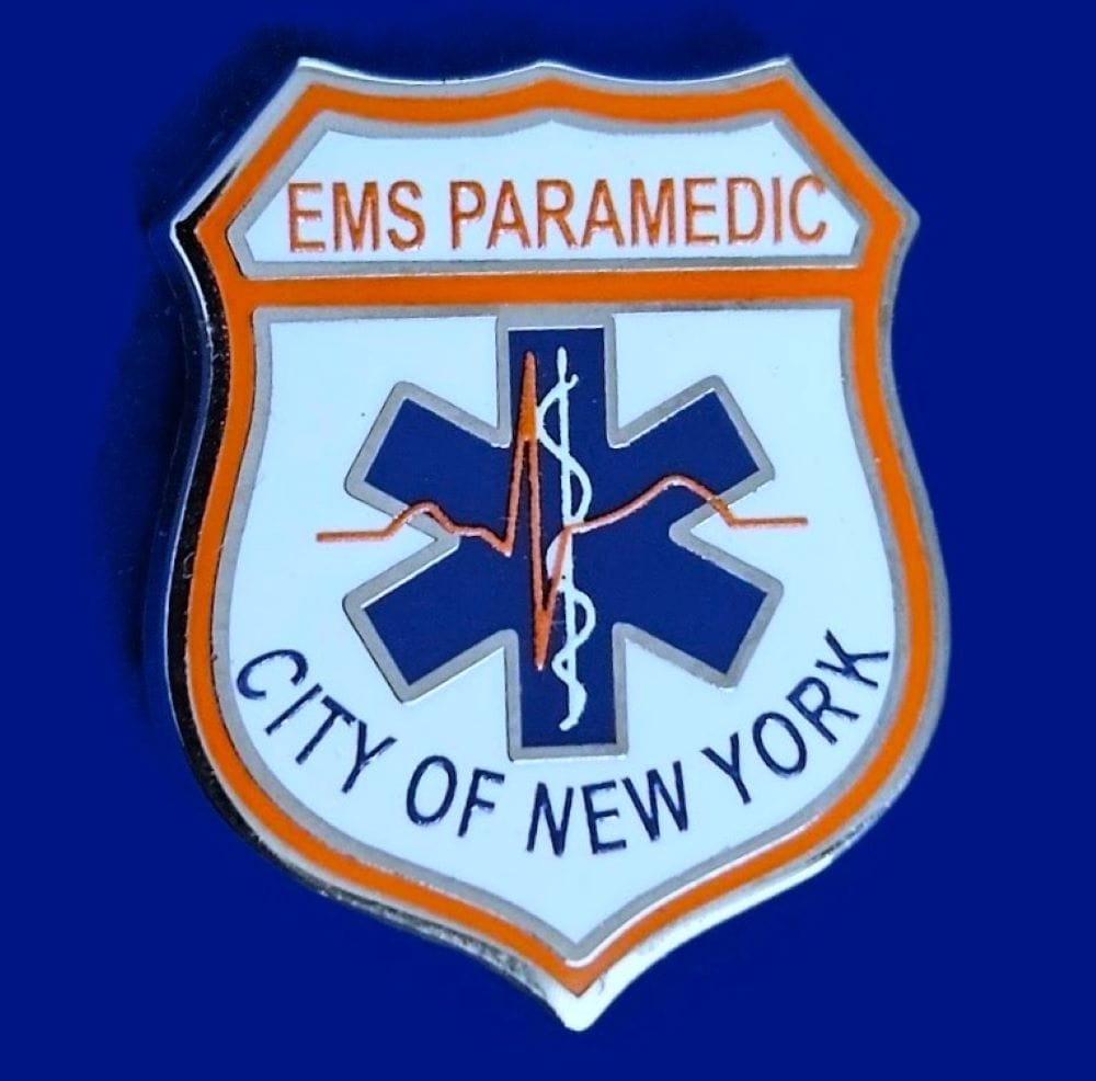 NYC EMS Paramedic Pin: 1-1/8" Size, Item #322 - PinHeadquarters.com