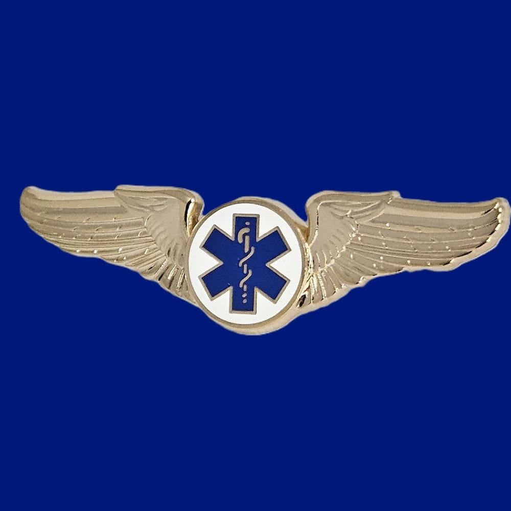 Medical Flight Wing Pin: 3" Size, 10K Gold Plated, Item #1405 ...