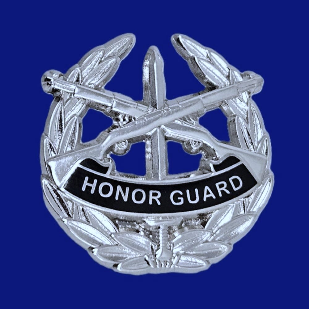 Garand Rifles-Sword-Leaf Honor Guard Pin: 1-1/4" Size, Banner-Black ...