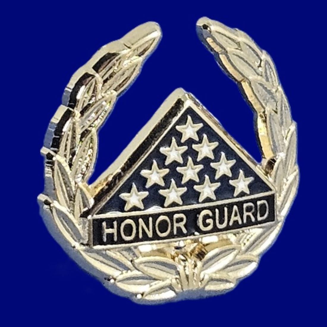 Flag-Leaf Honor Guard Pin: 7/8" Size, 10K Gold Pltd, Courage Dsgn, Item ...