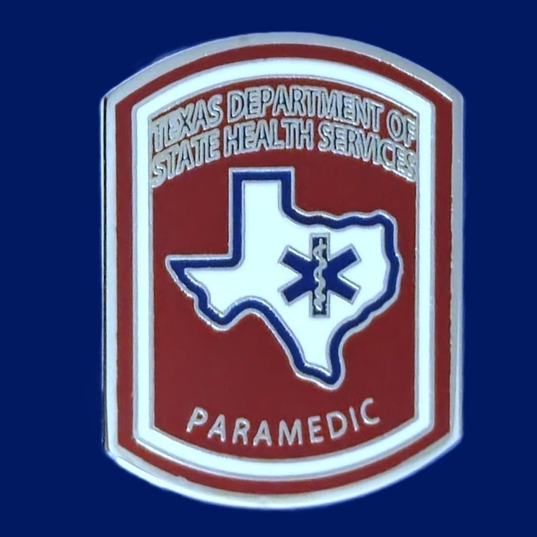 Texas Paramedic Pin: 1-1/8" Size, Item #313 - PinHeadquarters.com