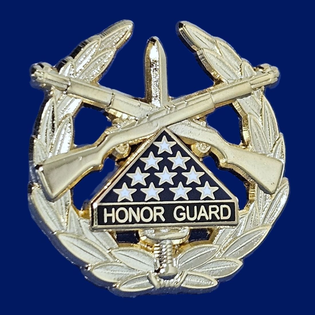 Flag-Garand Rifles-Sword-Leaf Honor Guard Pin: 1-1/4" Size, 10K Gold ...